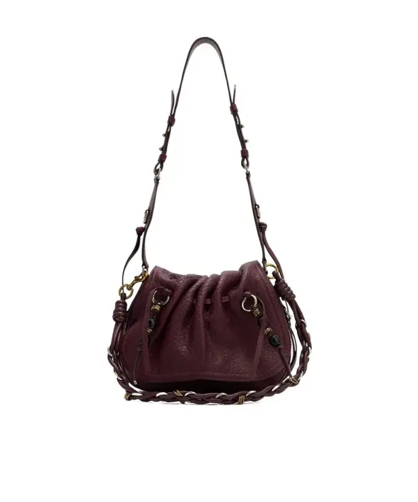 Isabel Marant Étoile Ruched Leather Bag - Black