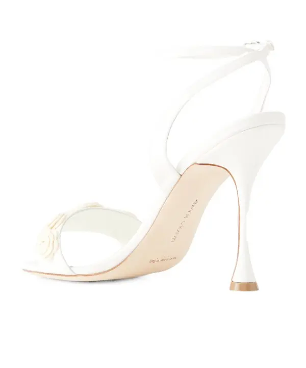 Manolo Blahnik Floral Embellished High Heels