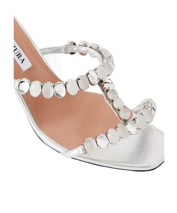 AQUAZZURA Embellished Mules