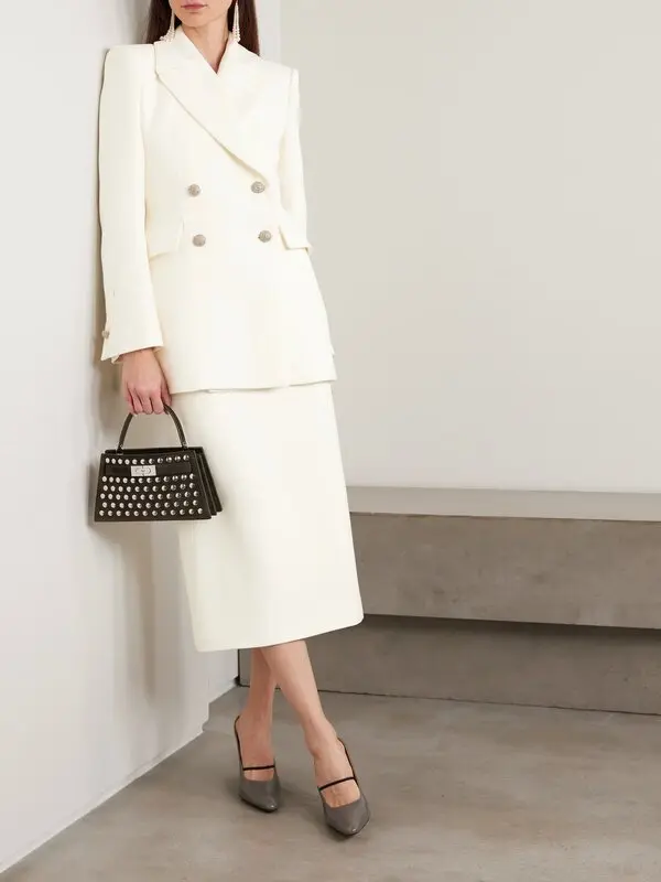 Alessandra Rich Wool Midi Skirt