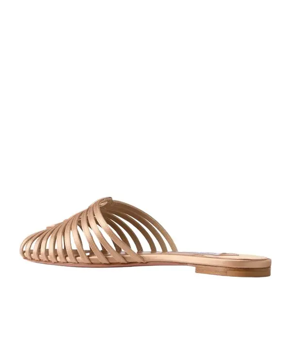 AQUAZZURA Satin Mules