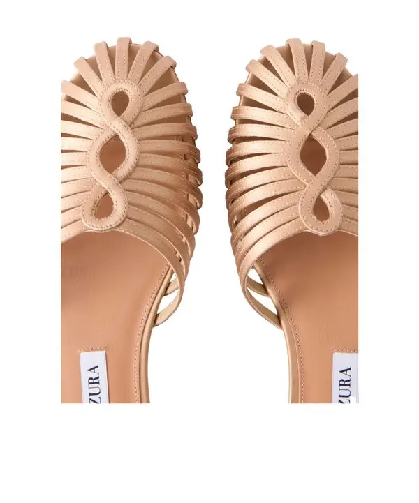 AQUAZZURA Satin Mules