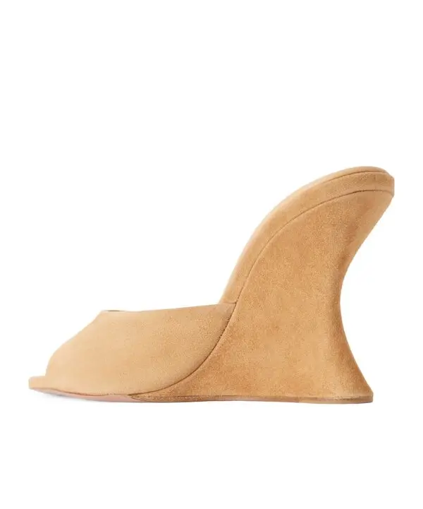 AQUAZZURA Suede Wedge Sandals