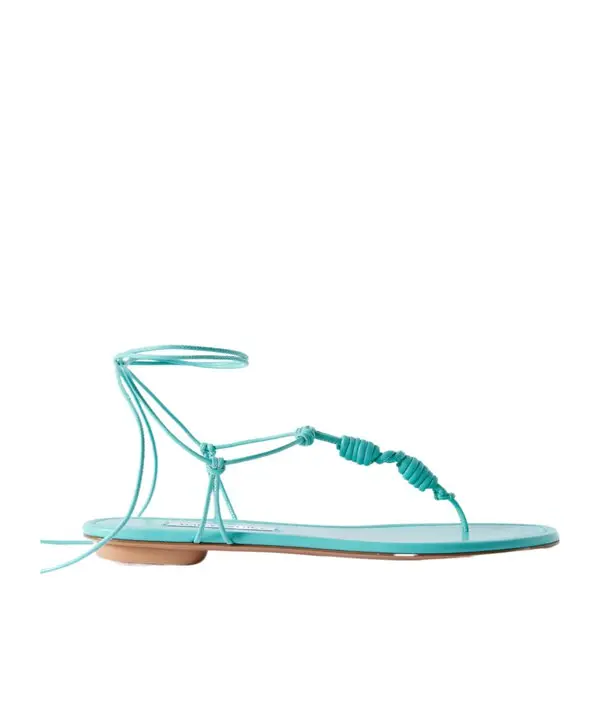 AQUAZZURA Thong Flat Sandals - Blue