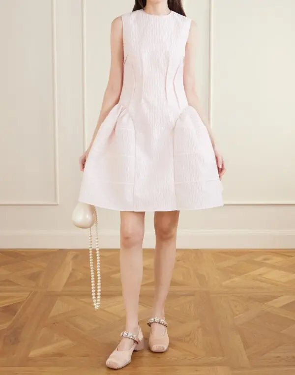 Cecilie Bahnsen Patchwork Midi Dress