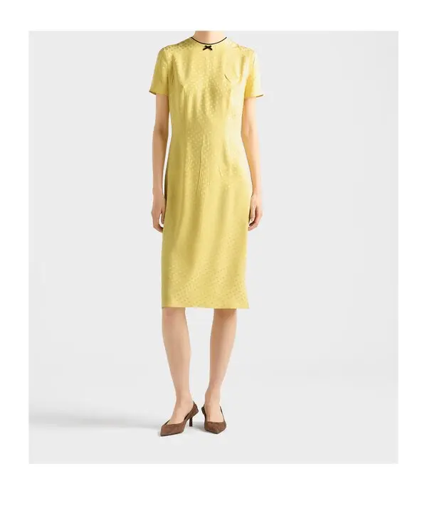 Prada Polka-dot Satin Dress