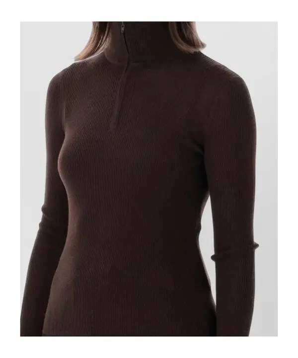 THE FRANKIE SHOP Sade Knit Zip Sweater