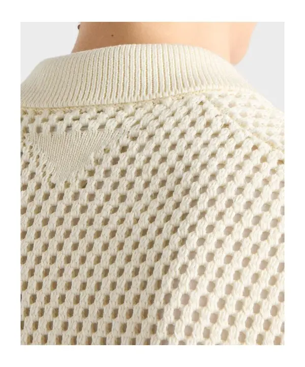 Prada Linen And Cotton Knit Cardigan - Nude