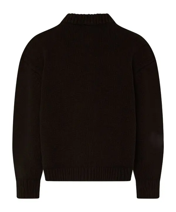 Soeur Solid Color Long-sleeve Cardigan - Brown
