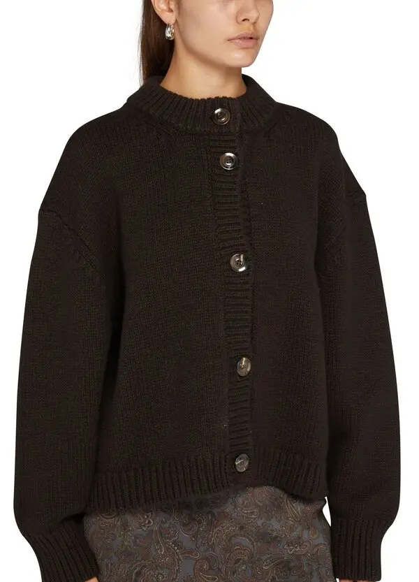 Soeur Solid Color Long-sleeve Cardigan