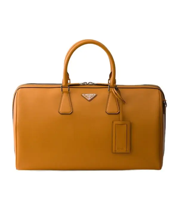 Prada Saffiano Travel Bag - Amber