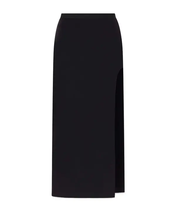Wardrobe.NYC Highwaist Sideslit Maxi Skirt - Black