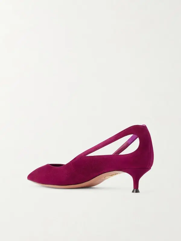 AQUAZZURA Cut-out Suede Pumps