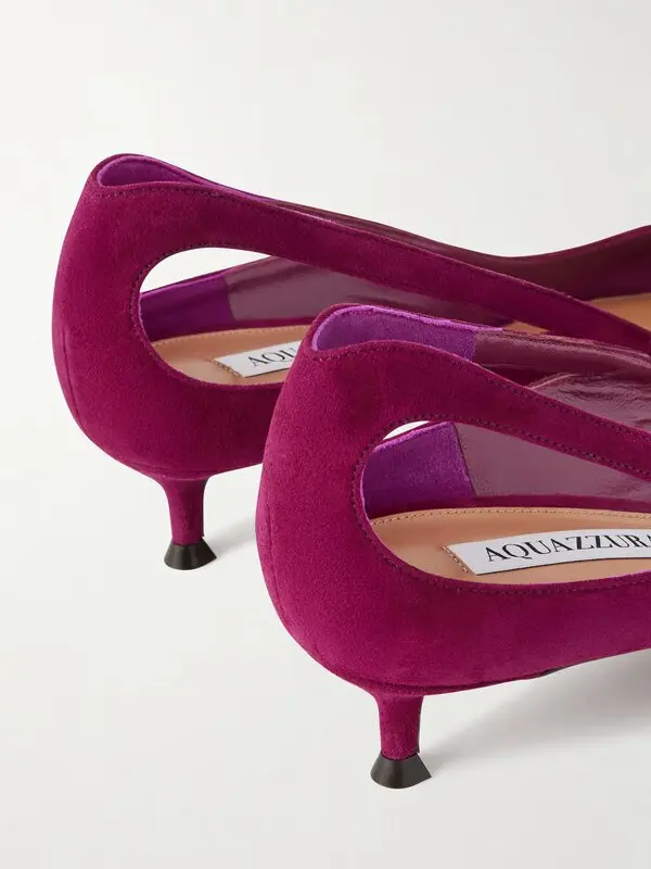 AQUAZZURA Cut-out Suede Pumps