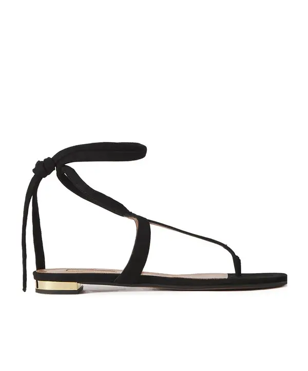 AQUAZZURA June Suede Sandals - No