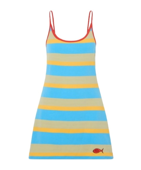 Staud Vespa Striped Dress - Blue