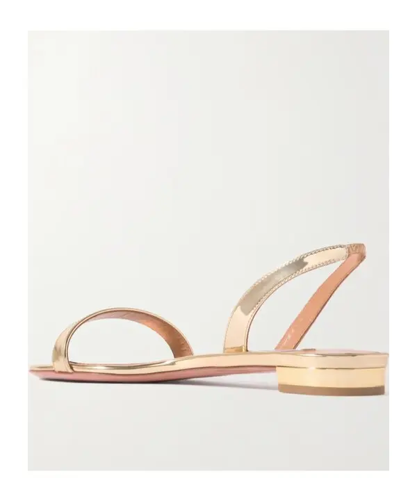AQUAZZURA Metallic Leather Sandals