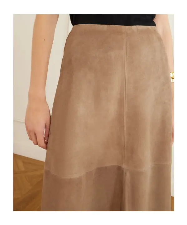 ARMA Melita Suede Midi Skirt