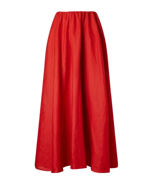 Staud Milano Midi Skirt - Red