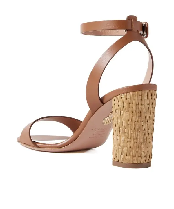 AQUAZZURA Solid Color Leather Sandals