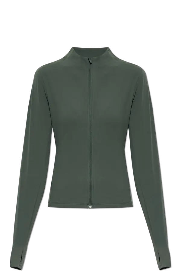 Nike Fitted Zip-up Sweatshirt With Thumbholes - Green