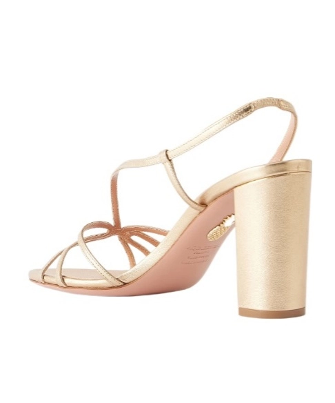 AQUAZZURA Metallic Leather Sandals
