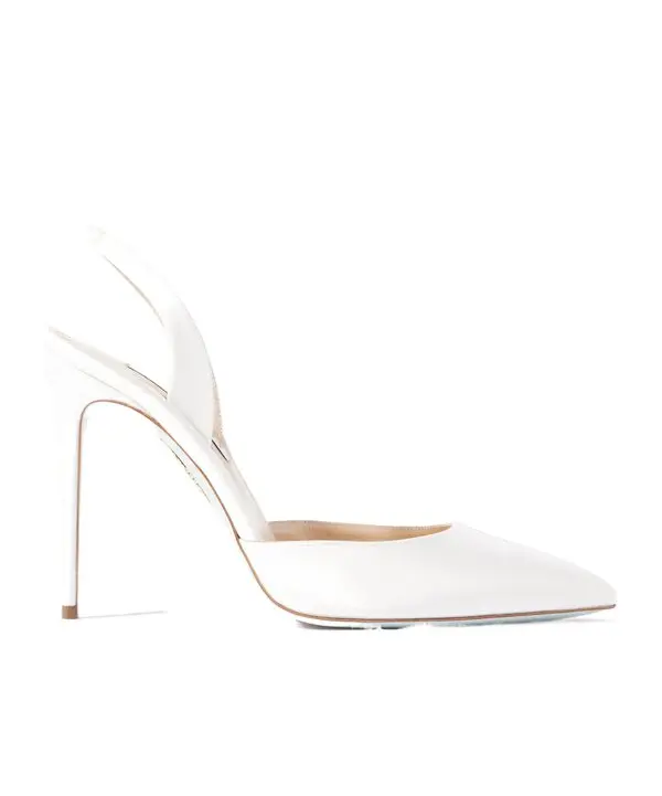 AQUAZZURA Satin Slingback Pumps - No