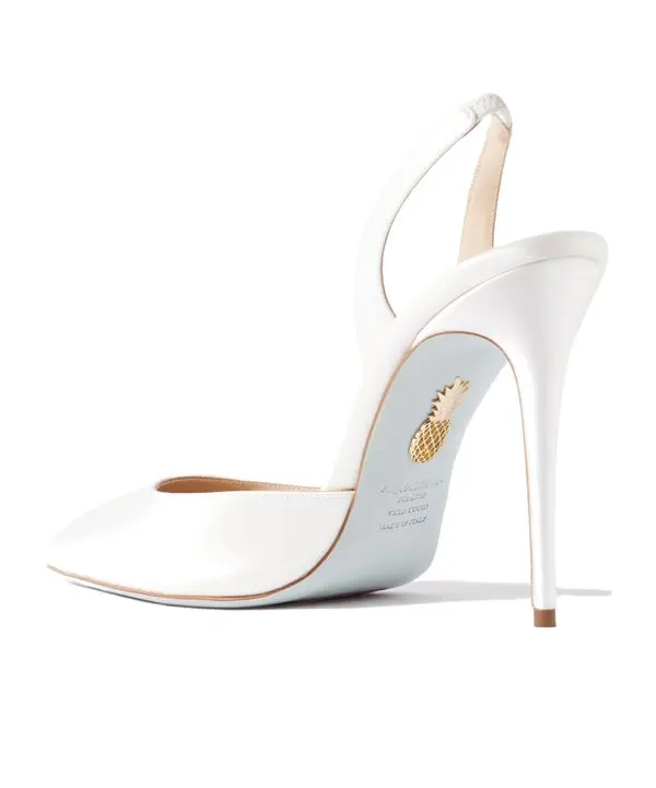 AQUAZZURA Satin Slingback Pumps