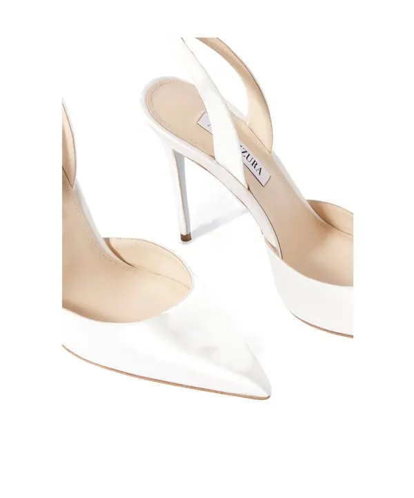 AQUAZZURA Satin Slingback Pumps