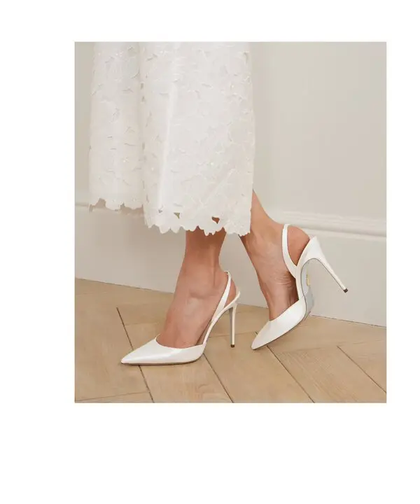 AQUAZZURA Satin Slingback Pumps