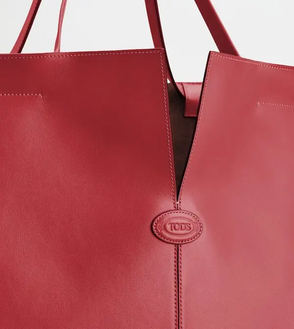 TOD'S Large Di Bag Folio Leather Tote Bag
