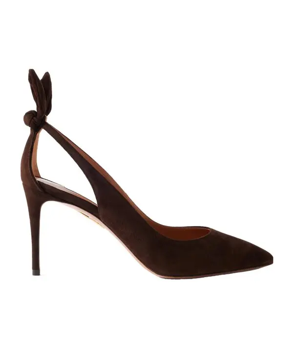 AQUAZZURA Solid Color Suede Pumps