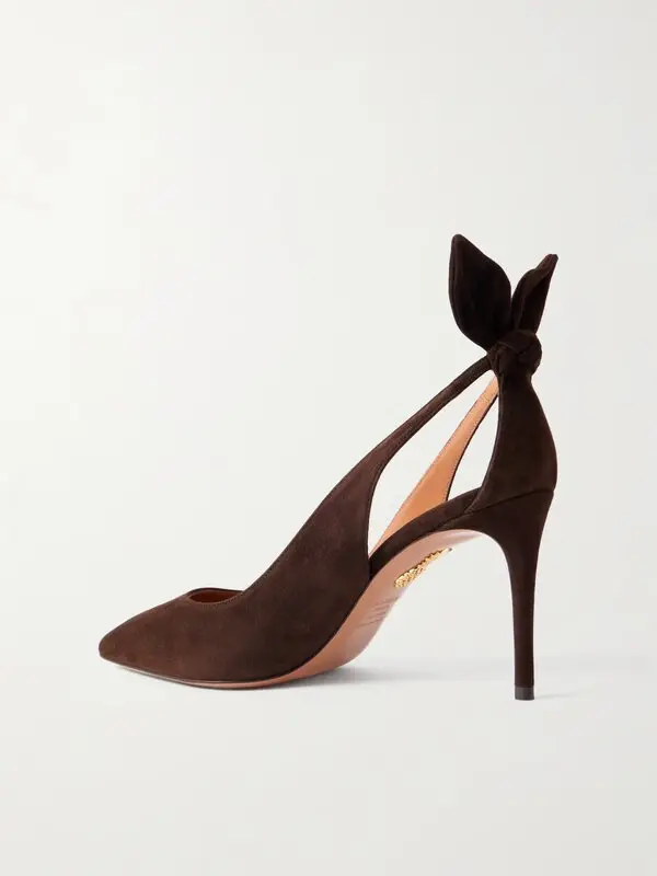 AQUAZZURA Solid Color Suede Pumps