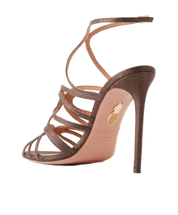 AQUAZZURA Straw Sandals