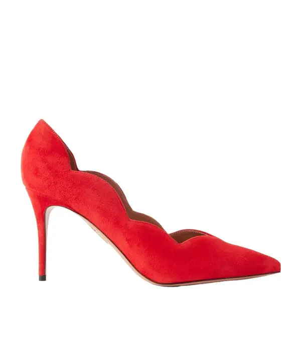 AQUAZZURA Solid Color Suede Pumps