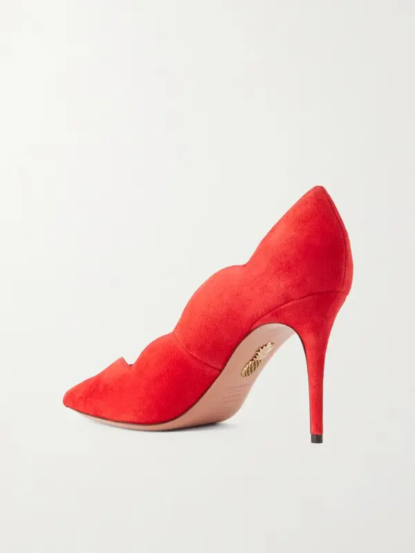 AQUAZZURA Solid Color Suede Pumps