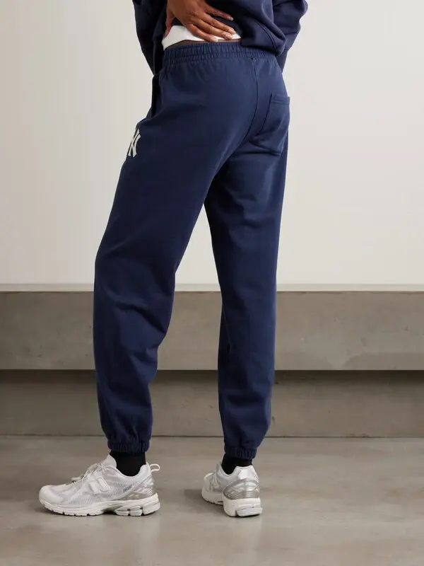 SPORTY  RICH Sporty & Rich Embroidered Cotton Sweatpants