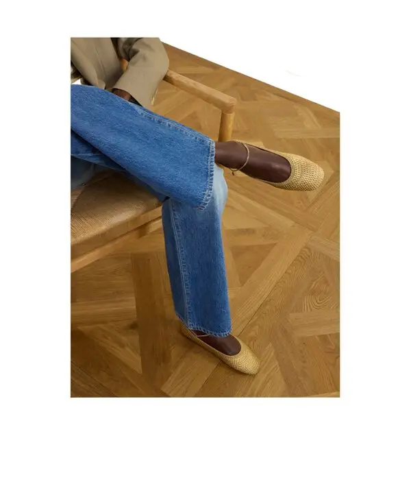 Stella McCartney Shiny Silk Woven Flat Shoes