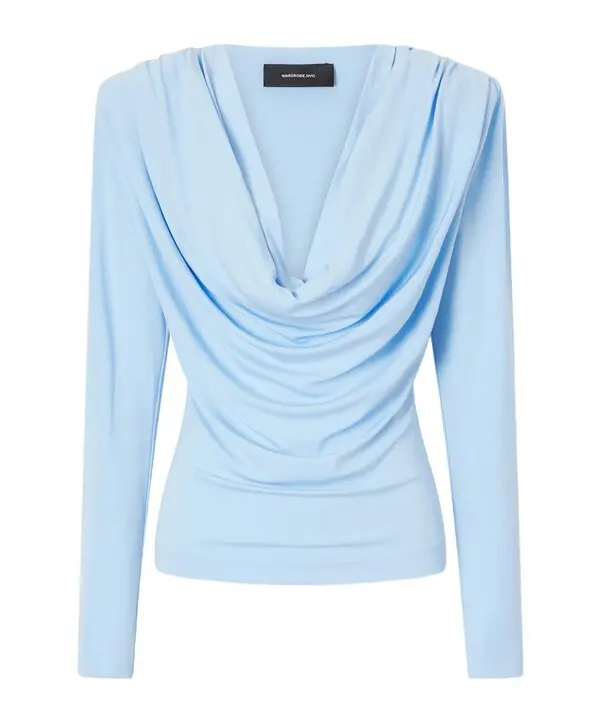 Wardrobe.NYC Draped Crepe-jersey Top - No