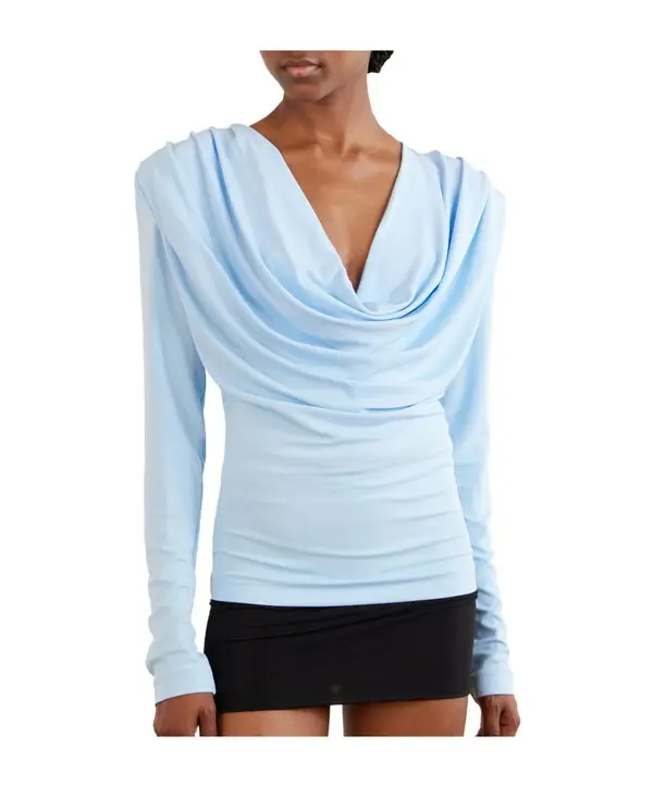 Wardrobe.NYC Draped Crepe-jersey Top