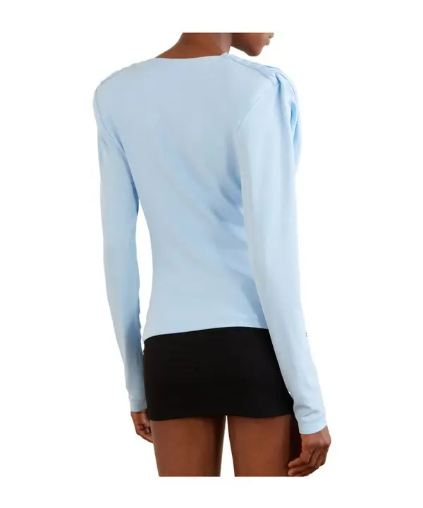 Wardrobe.NYC Draped Crepe-jersey Top
