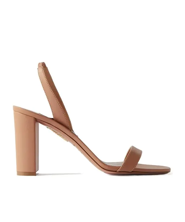 AQUAZZURA Leather Slingback Sandals - No