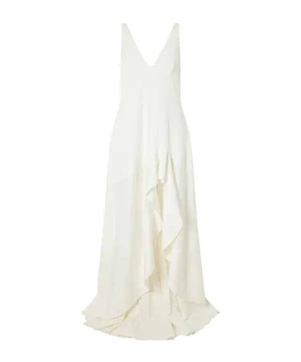 Stella McCartney Casual V-neck Maxi Dress - White