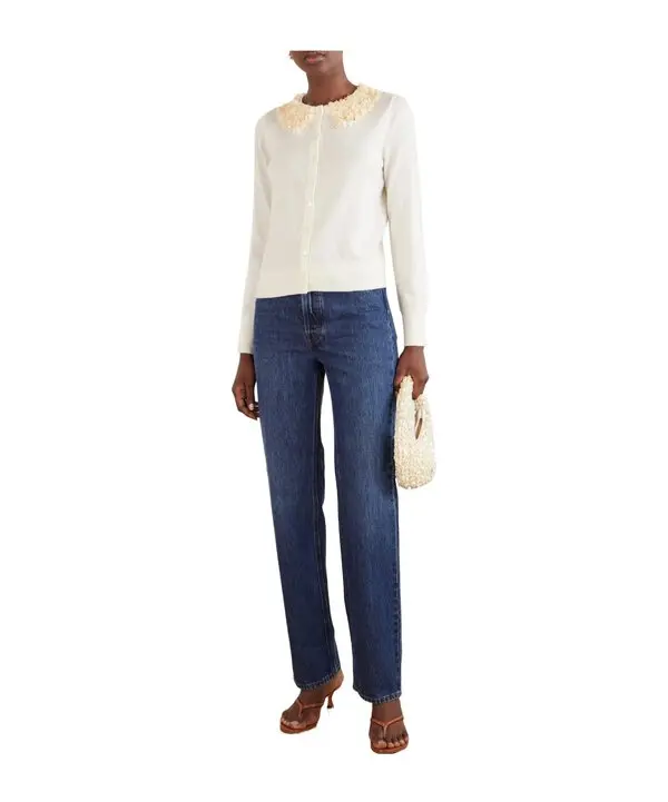 Ulla Johnson Embellished Merino Wool Cardigan