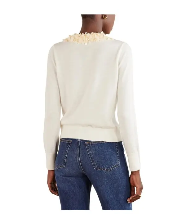 Ulla Johnson Embellished Merino Wool Cardigan