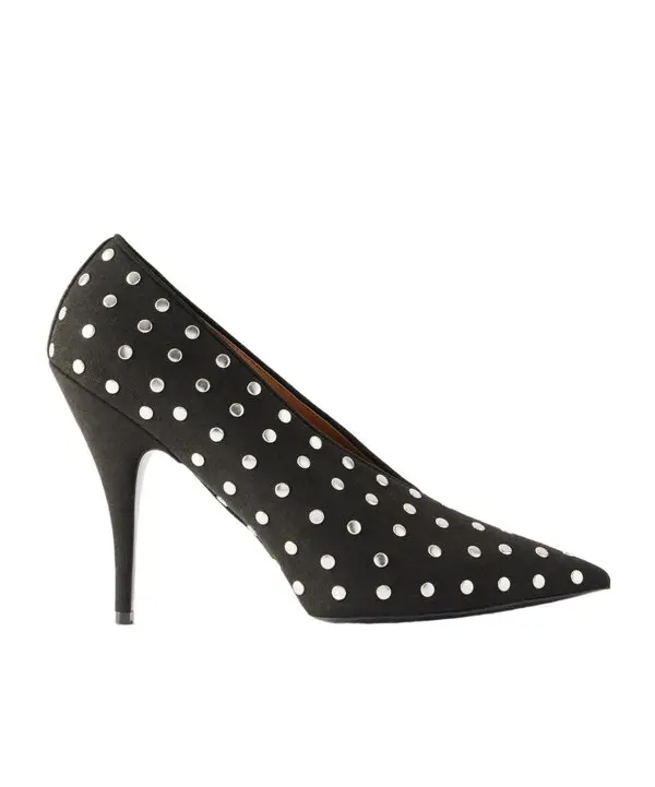 Stella McCartney Metallic Embellished High Heels - Black