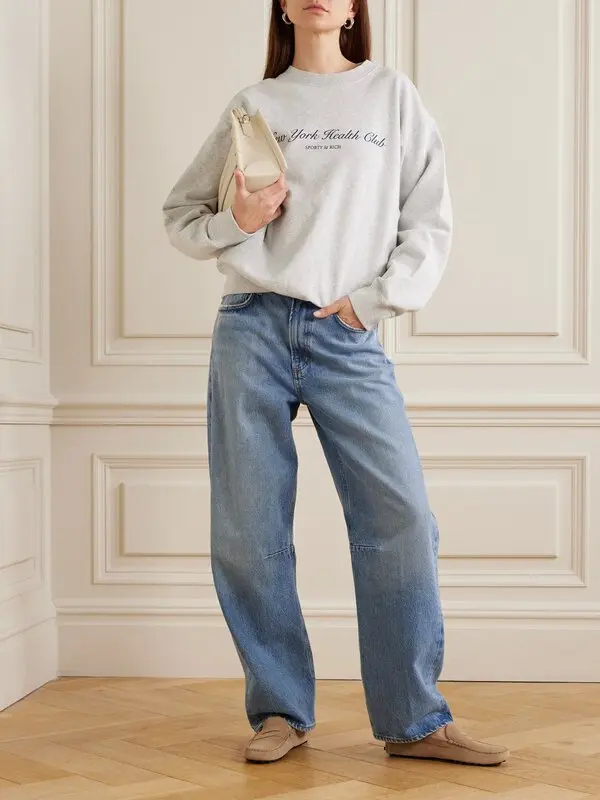 SPORTY  RICH Sporty & Rich Crewneck Sweatshirt With Lettering