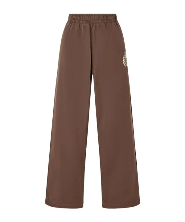 SPORTY  RICH Sporty & Rich Embroidered Cotton Knit Sweatpants