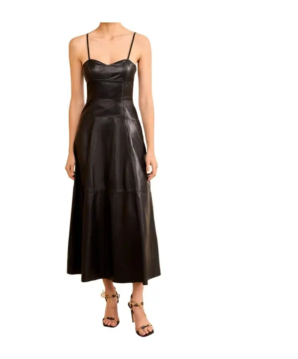 Ulla Johnson Mid-length Leather Dress - Black