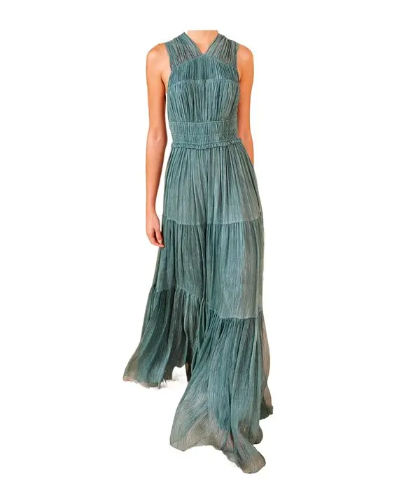Ulla Johnson Crinkle Silk Chiffon Gown - Klp